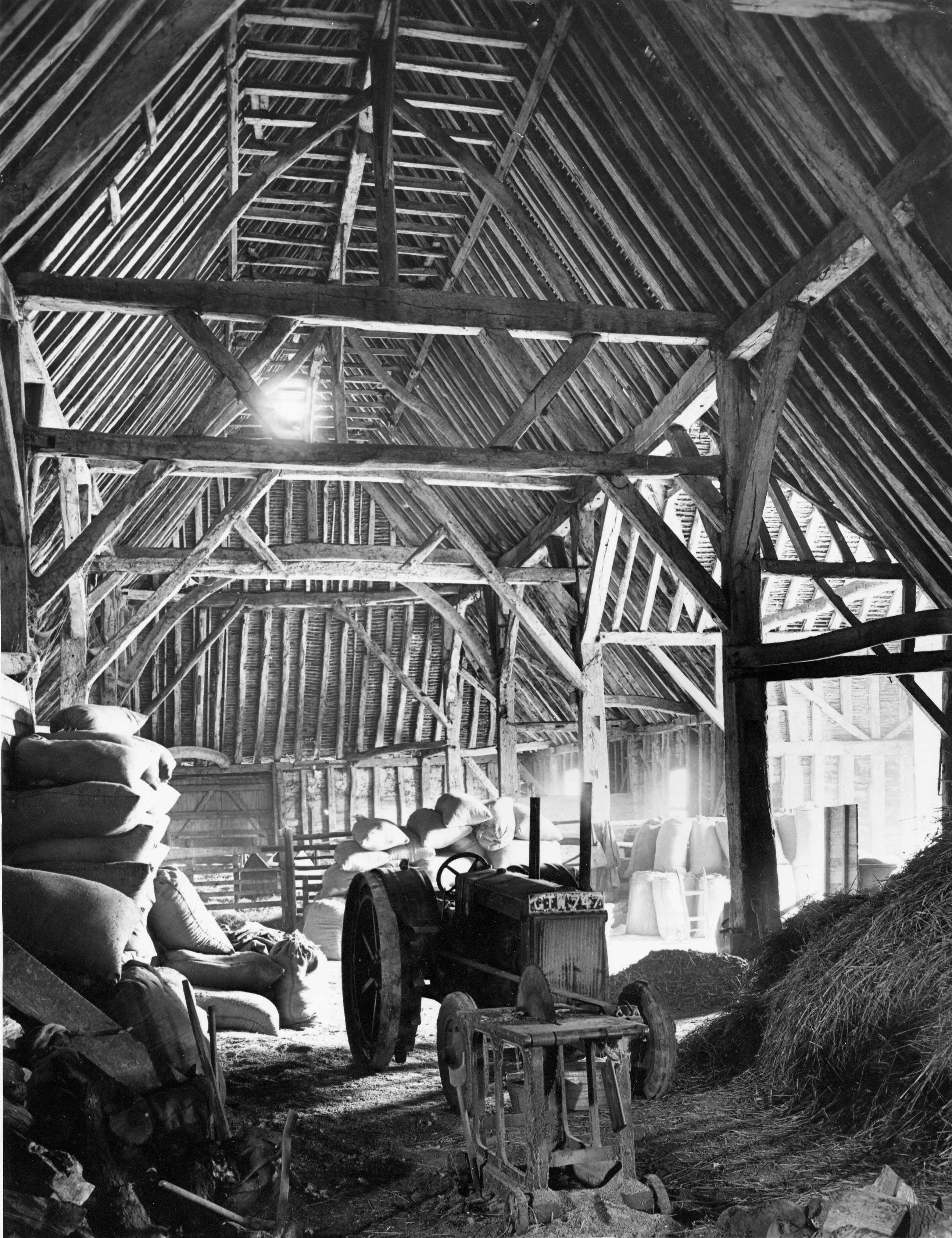 Tractor in Barley Barn – The Friends of Cressing Temple